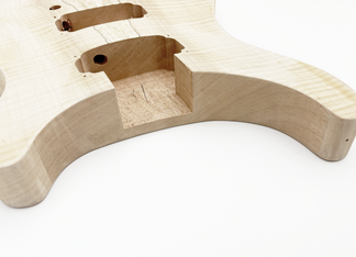 Double Cut Spalted Maple Build Your Own Guitar Kit – Vibeworks Guitars