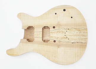 Double Cut Spalted Maple Build Your Own Guitar Kit – Vibeworks Guitars